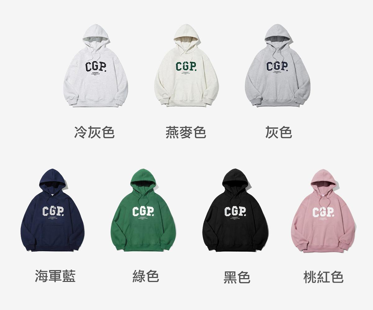 Code:graphy [1+1] CGP LOGO短袖T恤（白色） + 弧形CGP LOGO帽T（冷灰色） (Creatrip)