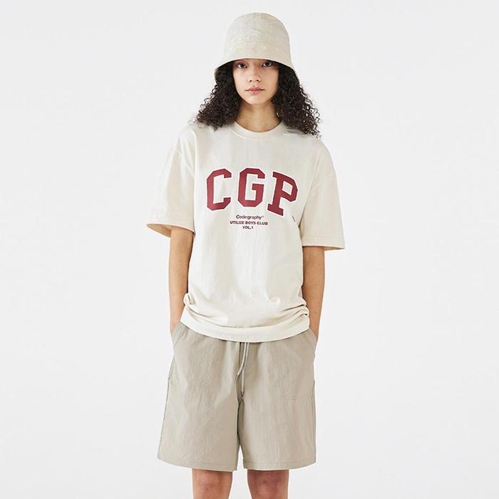 Code:graphy 《SEVENTEEN Hoshi同款》弧形CGP LOGO短袖T恤 (Creatrip)