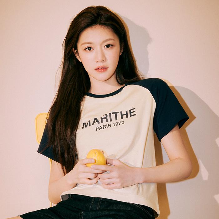 Marithe Francois Girbaud 《高允眞同款》REGULAR LOGO拼接短袖T恤 (Creatrip)