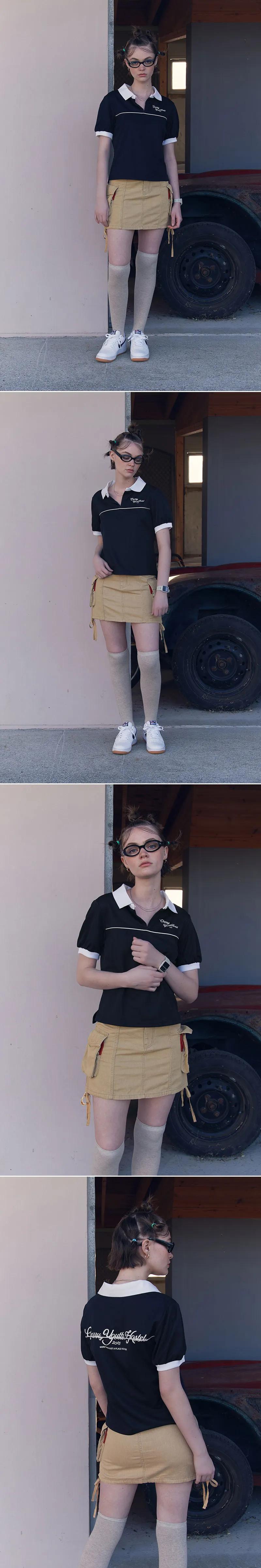 Kirsh 翻領撞色短袖T恤 (Creatrip)