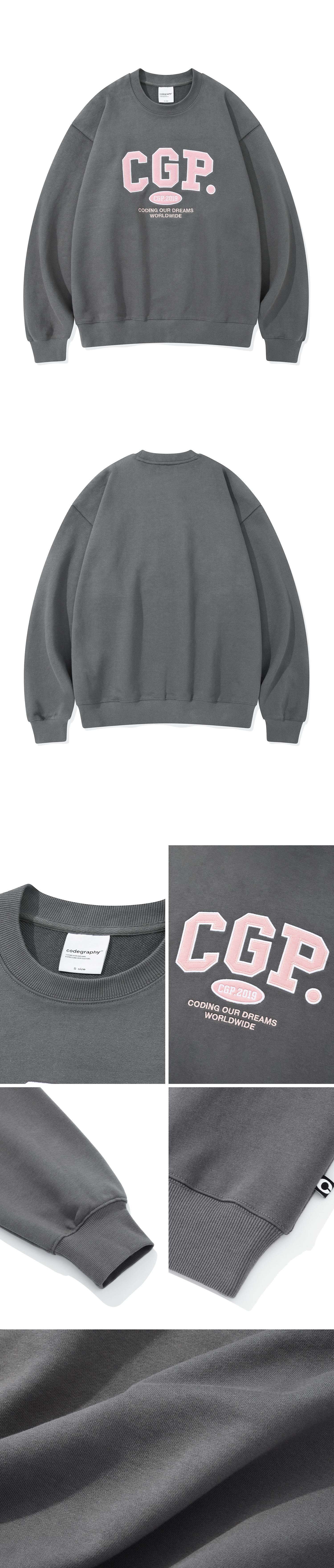 Code:graphy CGP弧形LOGO大學T（黑炭色） (Creatrip)