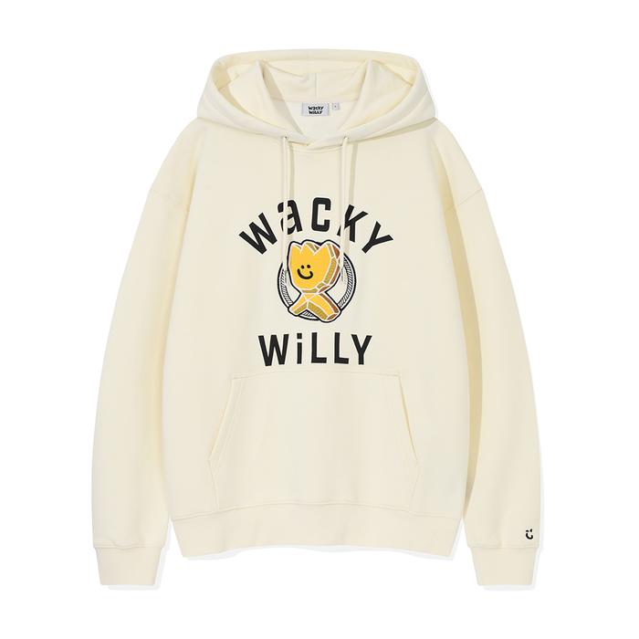 WACKY WILLY 小飛人新標 圖案帽T（奶油色） (Creatrip)