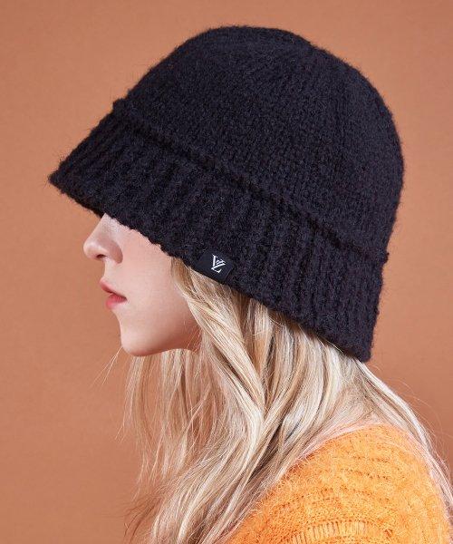 VARZAR Monogram Label 羊毛針織漁夫帽t (黑色) (Creatrip)