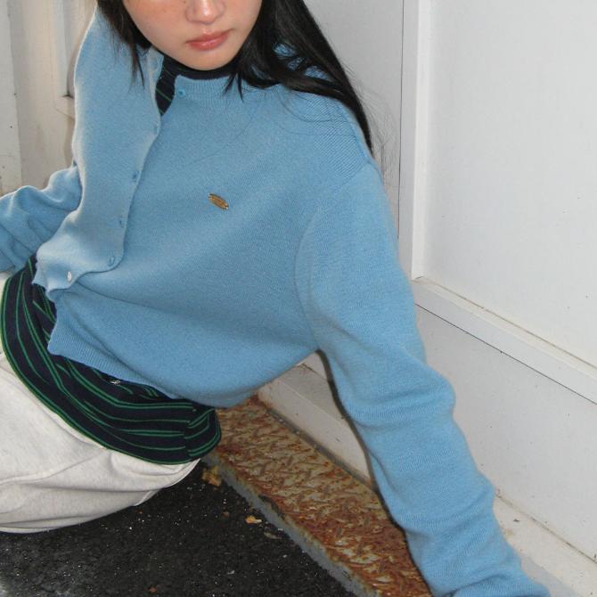 RONRON RONRON BUTTON POINTED BASIC KNIT CARDIGAN (Creatrip)