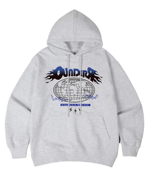 OUNDERR OUNDERR FLAME Overfit Hooded T-shirt [Brushed] (Creatrip)