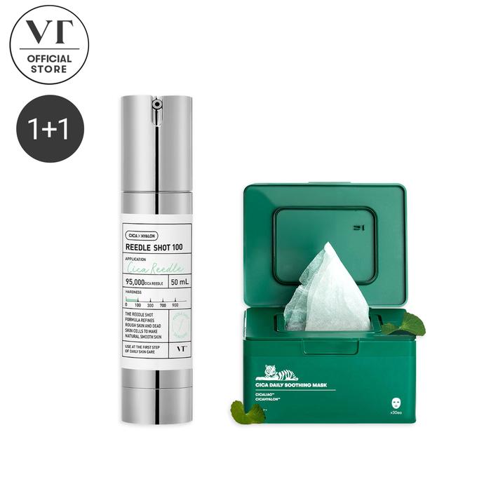 VT Cosmetics 老虎微晶精華100 + 積雪草日常舒緩面膜 ( 30片裝 ) (Creatrip)