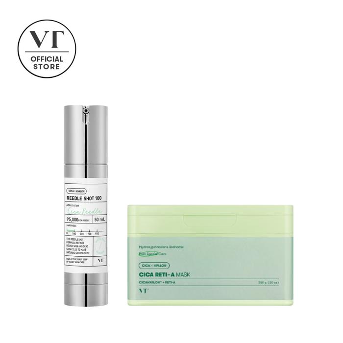 VT Cosmetics 老虎微晶精華100 + 積雪草A醇面膜（30片） (Creatrip)