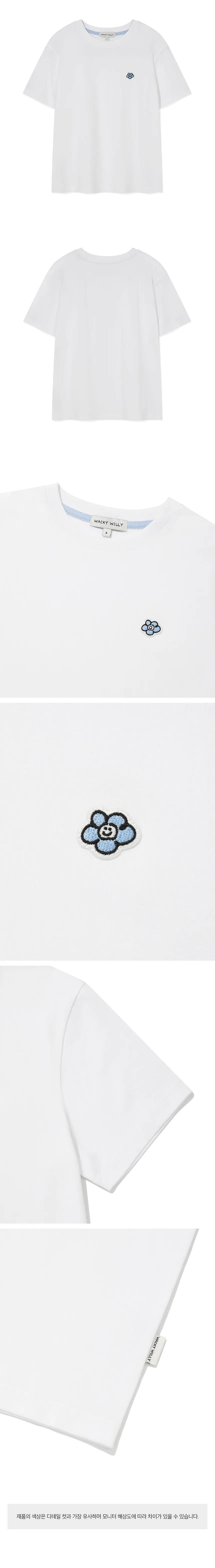 WACKY WILLY 女款花花徽章T恤 (白色) (Creatrip)