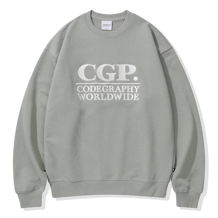 Code:graphy 方形LOGO大學T（淺卡其綠色） (Creatrip)