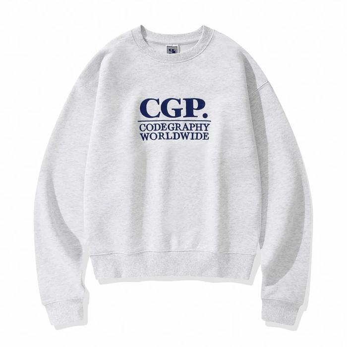 Code:graphy 方形LOGO短版大學T（女款）（冷灰色） (Creatrip)