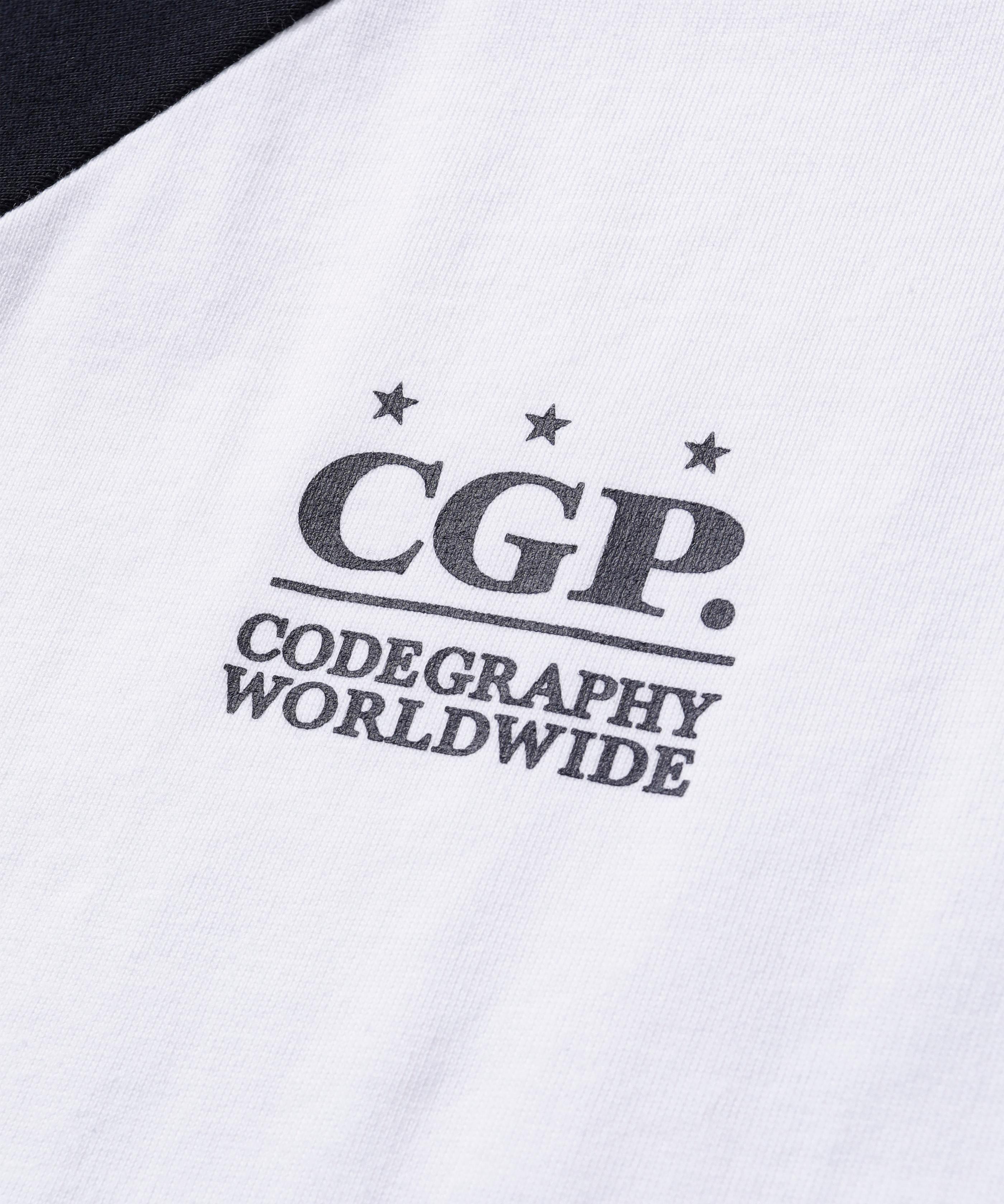 Code:graphy 撞色長袖運動上衣（白色） (Creatrip)