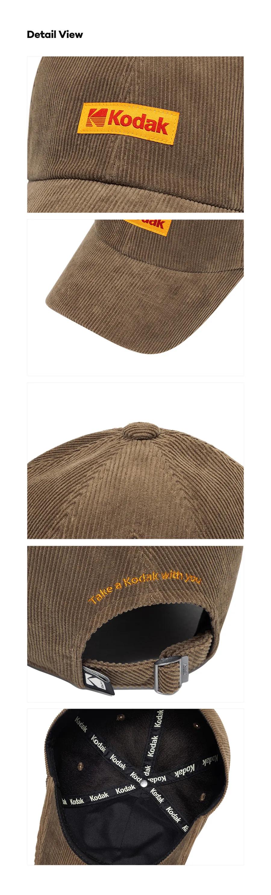 KODAK 燈芯絨棒球帽（棕色） (Creatrip)