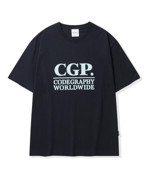 Code:graphy Square logo short sleeve t-shirt_dark navy (Creatrip)