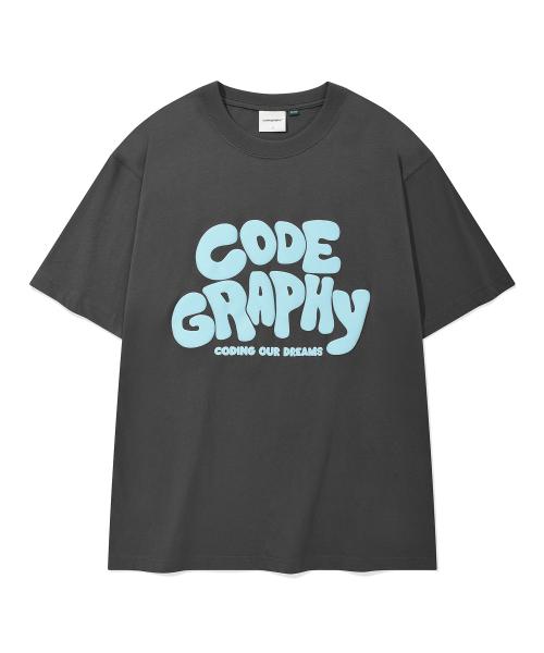Code:graphy JELLY logo short sleeve T-shirt_Charcoal (Creatrip)