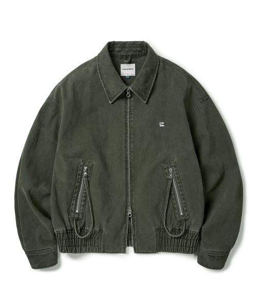 Code:graphy (Women) Collar blouson jacket_khaki (Creatrip)