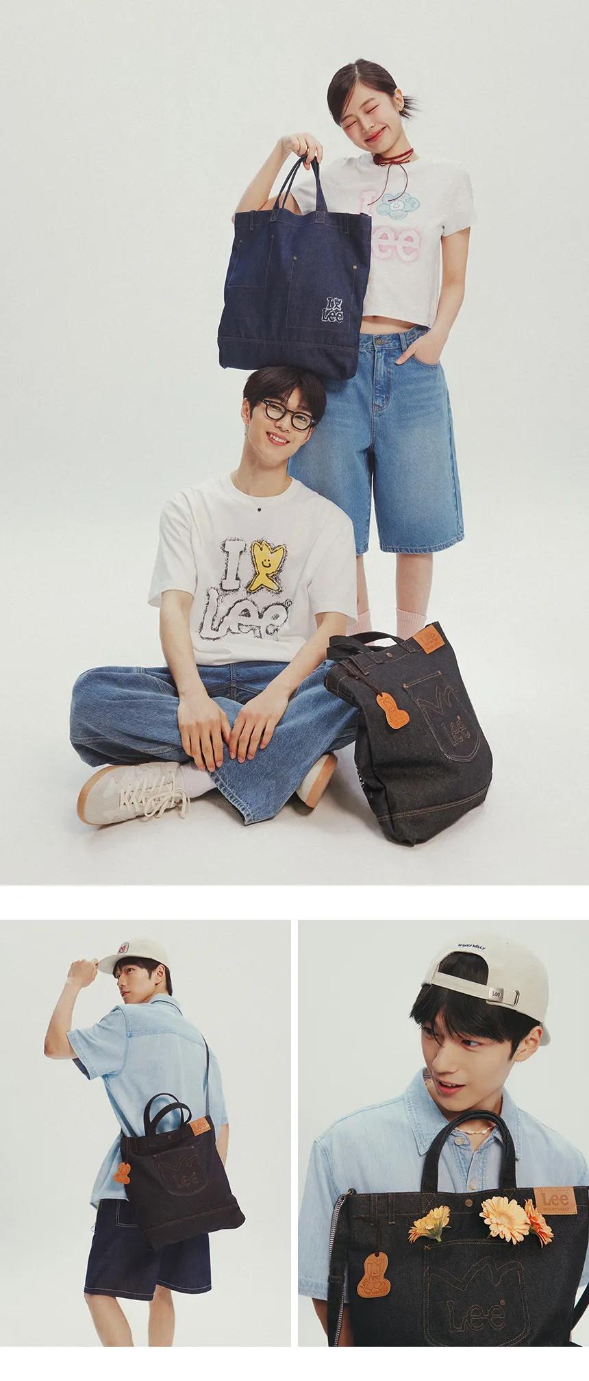 WACKY WILLY [Wackywilly x Lee] 牛仔托特包（黑色） (Creatrip)