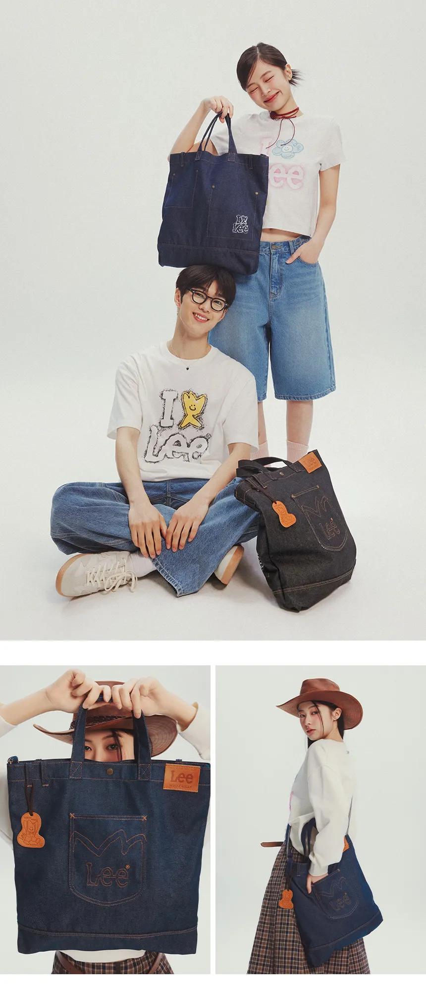 WACKY WILLY [Wackywilly x Lee] 牛仔托特包（靛藍） (Creatrip)