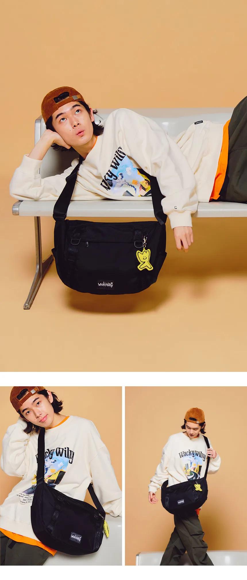 WACKY WILLY [24FW] Cordura織帶斜背包（卡其色） (Creatrip)