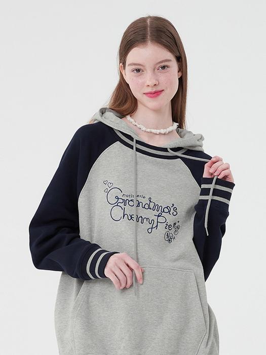 Kirsh LETTERING GRAPHIC CHERRY HOODIE MELANGE GRAY (Creatrip)