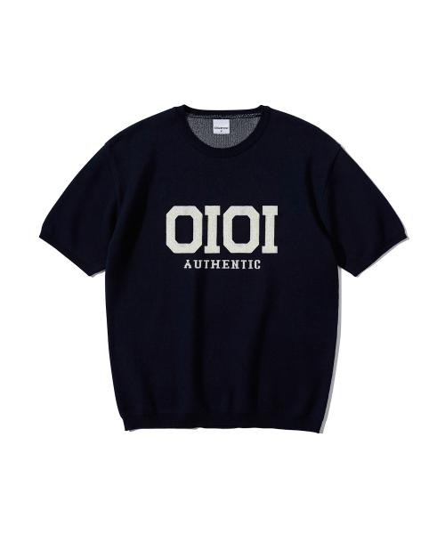 oioi ORIGINAL LOGO SHORT SLEEVE KNIT NAVY (Creatrip)